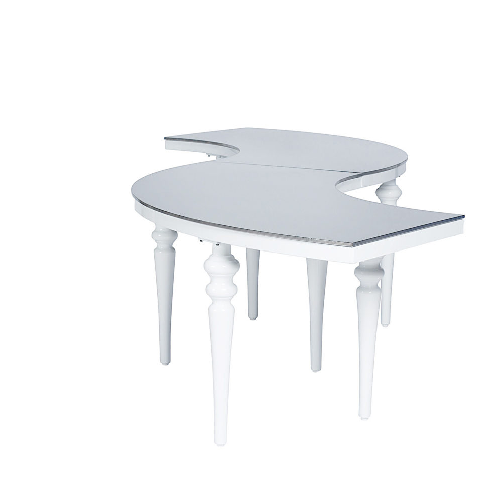 White Serpentine Table – Eclat Decor