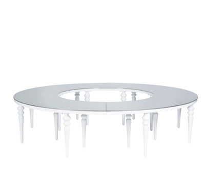 White Serpentine Table – Eclat Decor